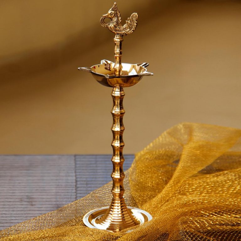 Peacock Panch Batti Diya : Brass Diyas - Giftteens-Buy Gifts Online